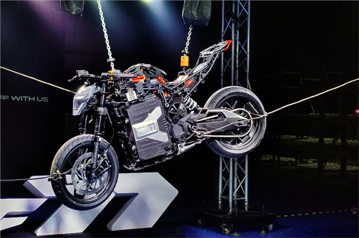 F77 e-motorcycle from Ultraviolette features lithium-ion cells enclosed ...