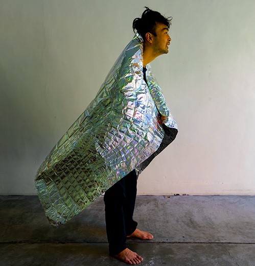 Silver Cloak by Kenta Yoshizawa crafted using 988 rectangular aluminium ...