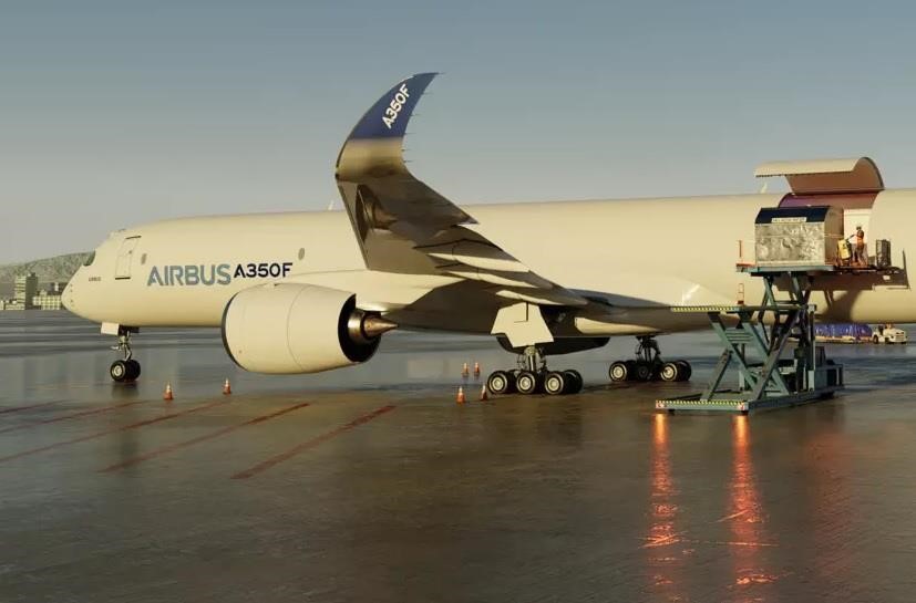 Airbus begins producing first metal cuts for new A350F freighter ...