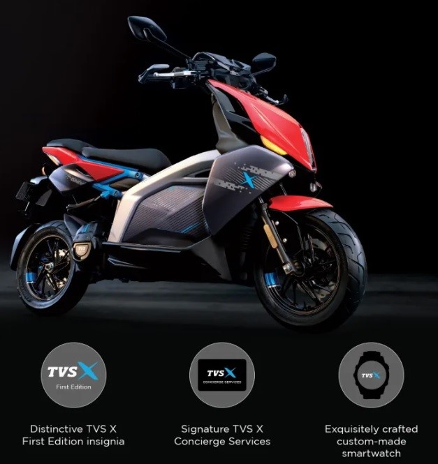 TVS X, featuring aluminium alloy frame marks its debut in the Indian ...