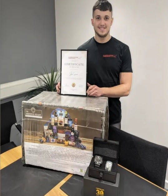 Kyle Salmon, the first trainee to complete AMC’s aluminium boat ...