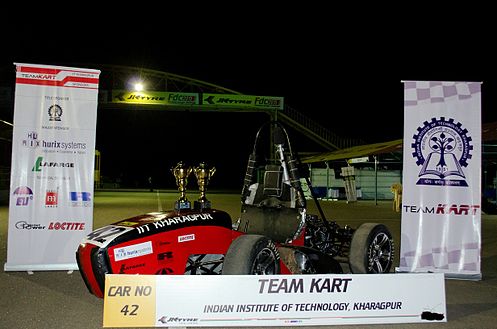 Racing car with aluminium alloy chassis built by IIT KGP students to ...